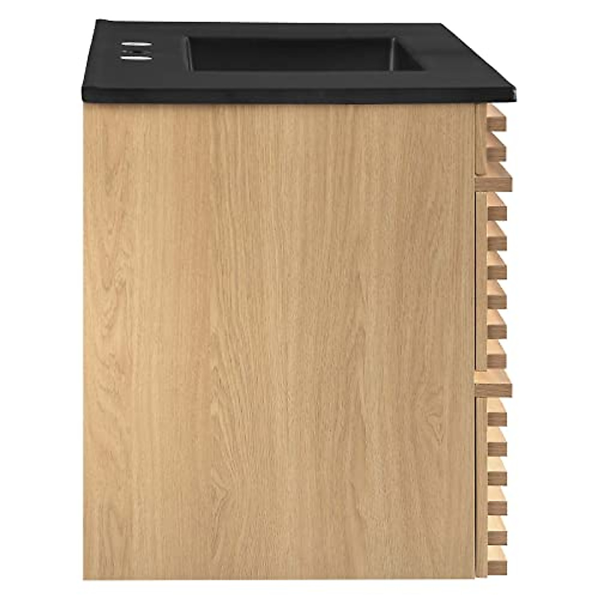 Modway Render 36" Wall-Mount Bathroom Vanity in Oak Black