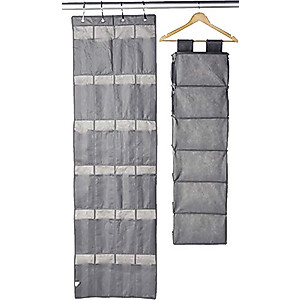 HOMZ 3817401 2Piece Closet Organization Combo Set Grey