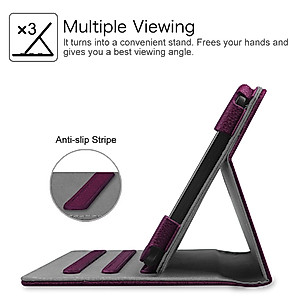 Fintie Case for Samsung Galaxy Tab E 8.0, [Corner Protection] Multi-Angle Viewing Stand Cover with Pocket for Galaxy Tab E 32GB SM-T378 / Tab E 8.0-Inch SM-T375 / SM-T377 Tablet, Purple