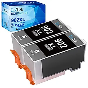 LxTek Compatible Ink Cartridge Replacement for HP 902XL 902 Compatible with Officejet 6978 6968 6962 6954 6975 Printers (2 Pack)