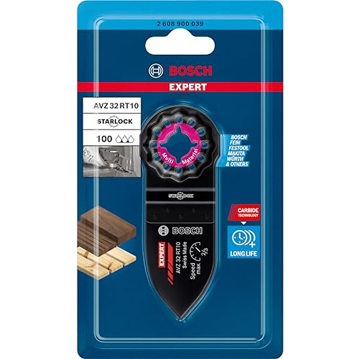 Bosch Professional 1x Expert Sanding Finger Fine AVZ 32 RT10 Multitool Sanding Plates (Width 32 mm, Accessories Multitool)