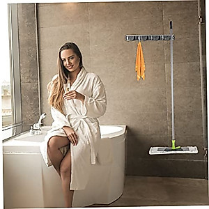 Cabilock Wall Mounted Holder Alumimum Mop Rack Household Metal Abs Wall Mounted Organizer