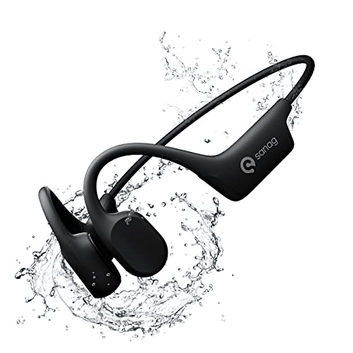 Bone Conduction Headphones Wireless Open Ear Headphones Bluetooth Earbuds with IP67 Waterproof Workout Headphones Built-in Mic Sport Air Conduction Headphones for Running Cycling (Black)