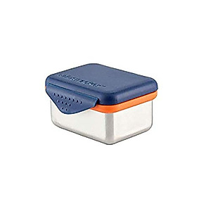 Kid Basix Safe Snacker, Reusable Stainless Steel Lunchbox Container for Kids & Adults, Reusable Food Container, BPA Free, Dishwasher Safe, 7oz, Navy