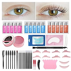 PERMANIA Lash Perm Kit, Lash Lift Sachet Kit with 10 g New Eyelash Lifting Adhesive Smells Great Keeps Both Lashes and Brows in Place 8 Weeks Mega L Curl Eyelash and Brow Lamination