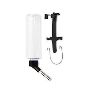 Lixit 8oz Aquarium and Wire Cage Water Bottle for Mice, Hamsters and Other Small Animals (8oz + Bowl)