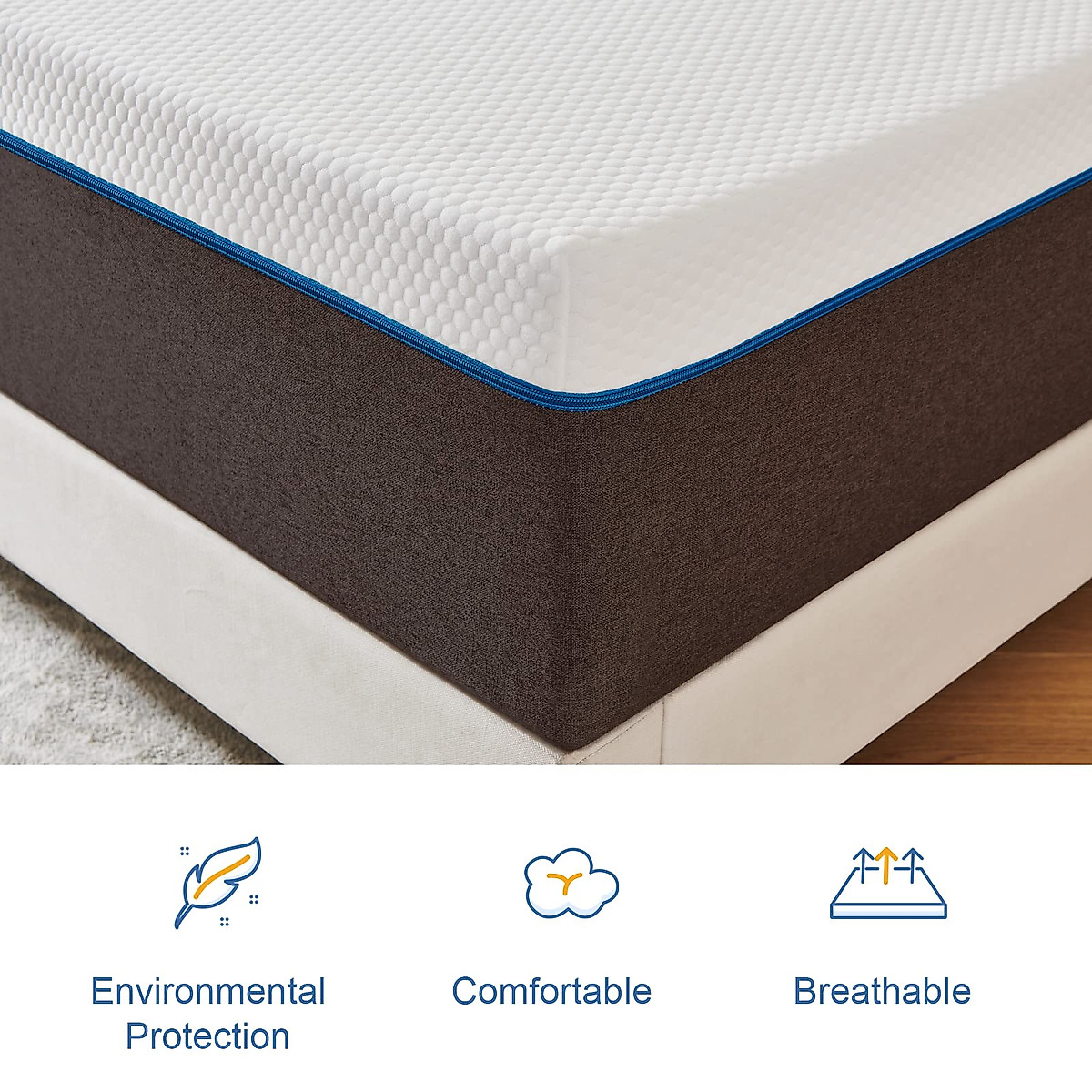 JINGWEI King Size Mattress, 14 Inch Gel Memory Foam King Mattress for Cooling Sleep & Pressure Relief, Medium Soft with Motion Isolation, 76 X 80 X 14 inches