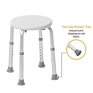 Drive Medical RTL12004KD Handicap Bathroom Stool, White