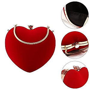 1pc Clutch Party Tote Pouch Elegant Without Storage Chain Portable Shoulder Shape Banquet Evening Handmade Handbag Wedding Girls Purse Gifts Red Mini Capacity Bag Women Lady Large