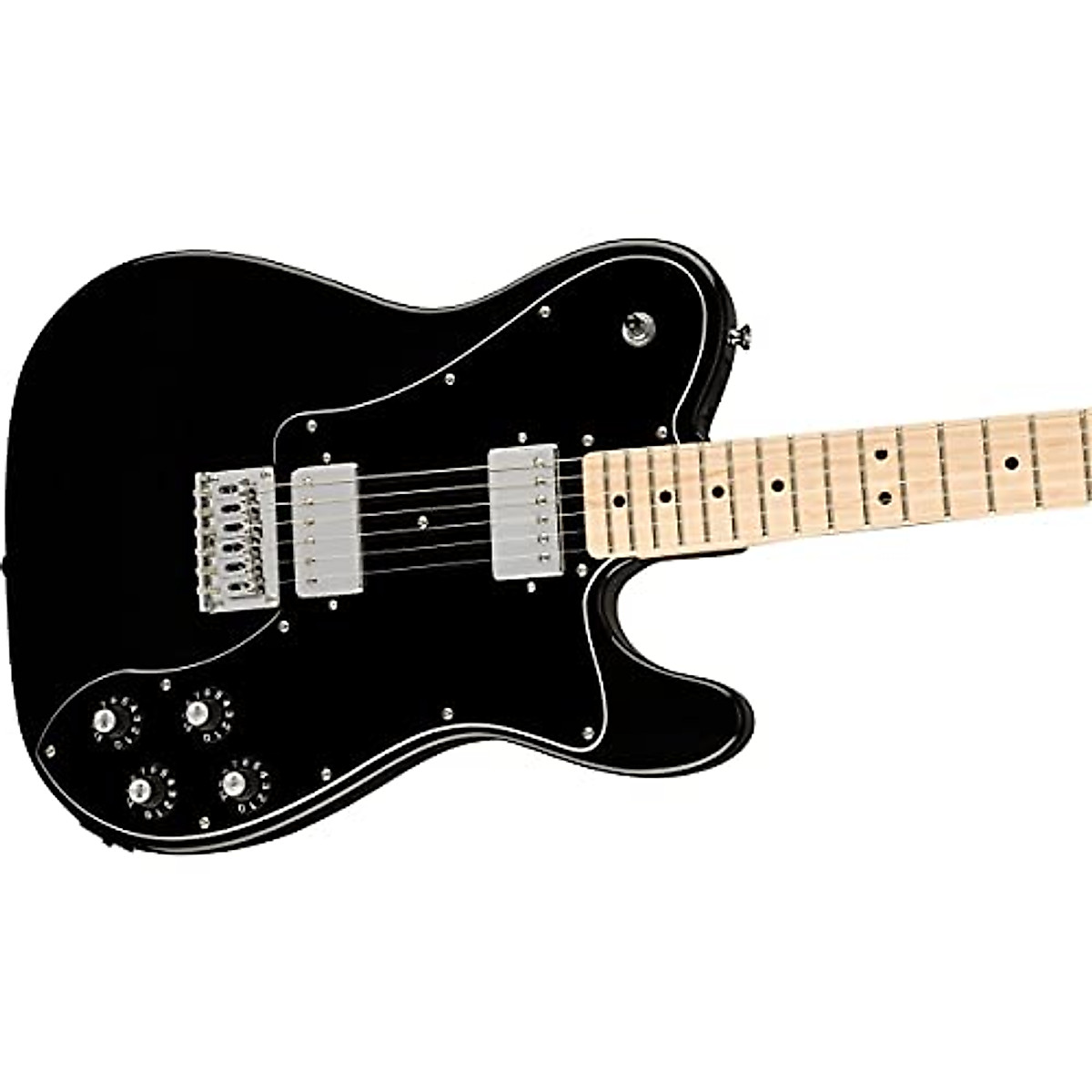 Squier Affinity Series Deluxe Telecaster Electric Guitar, with 2-Year Warranty, Black, Maple Fingerboard