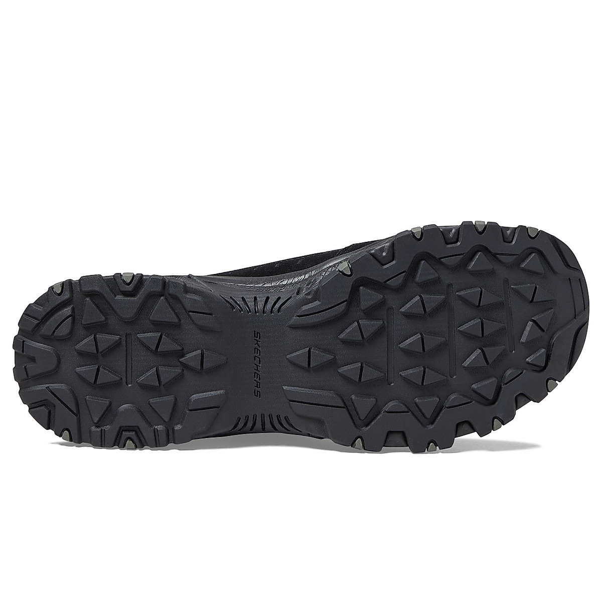 Skechers Women's Hillcrest Sunapee, Black Suede Lycra Trim, 5.5