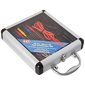 Electronic Specialties 147 Silver 7" x 7.75" x 1.75" 18 Piece Micro 64 Test Connector Kit