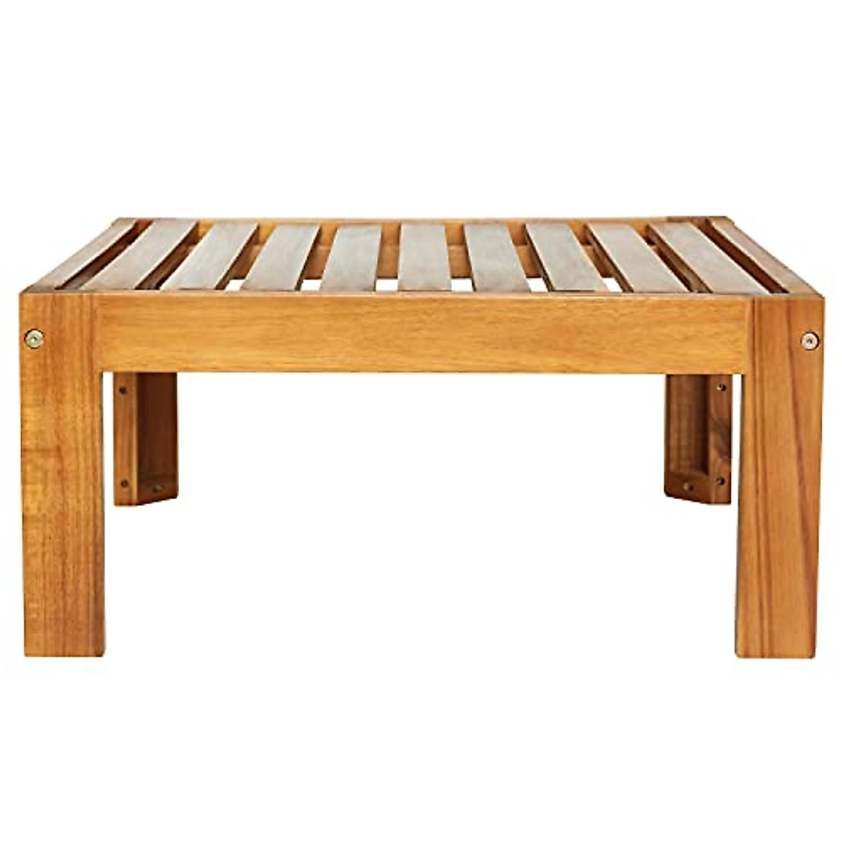 Quarte 5 Piece Outdoor Acacia Wood Sofa Set, X-Back Frames Design, Sectional Sofa Seating Group Set with Cushions