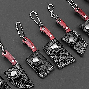 Ruksifg Damascus Mini Knife Set Chef Tiny Knife Set for Package Opener Box Cutter Bottle Opener- Set of 6