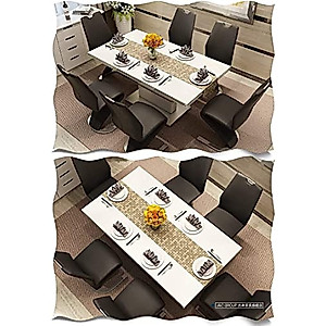 Zerifevni Modern Dining Chairs Set of 2, PU Leather Comfy Upholstered Seat with Steel Legs, Dining Room/Living Room/Desk Room Original Chair (Black)