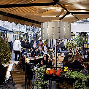 Patio Heater Reflector, Adjustable Heat Focusing Reflector Heater Reflector Shield for Round Natural Gas and Propane Patio Heaters (35 x 15 In)