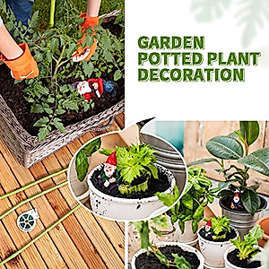 Jetec 10 Pieces St Patrick's Day Garden Mini Gnome Ornaments, Garden Dwarf Micro Landscape Decoration, Miniature Fairy Garden Statue Accessories for Outdoor, Potted Plant, Desktop