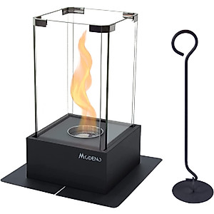 Bio Ethanol Fireplace Smokeless Portable Tabletop Fire Pit for Indoor Outdoor Garden Decor, Portable Tabletop Fireplaces