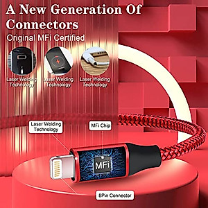 Fast Charger iPhone Charging Cable,iPhone Charger Fast Charging Cord [Apple MFi Certified] 3Pack 10FT Quick USBC to Lightning Cable for iPhone 14/14 Plus/14 ProMax/13/13Pro/12MiNi/11/XS/XR/SE,AirPods