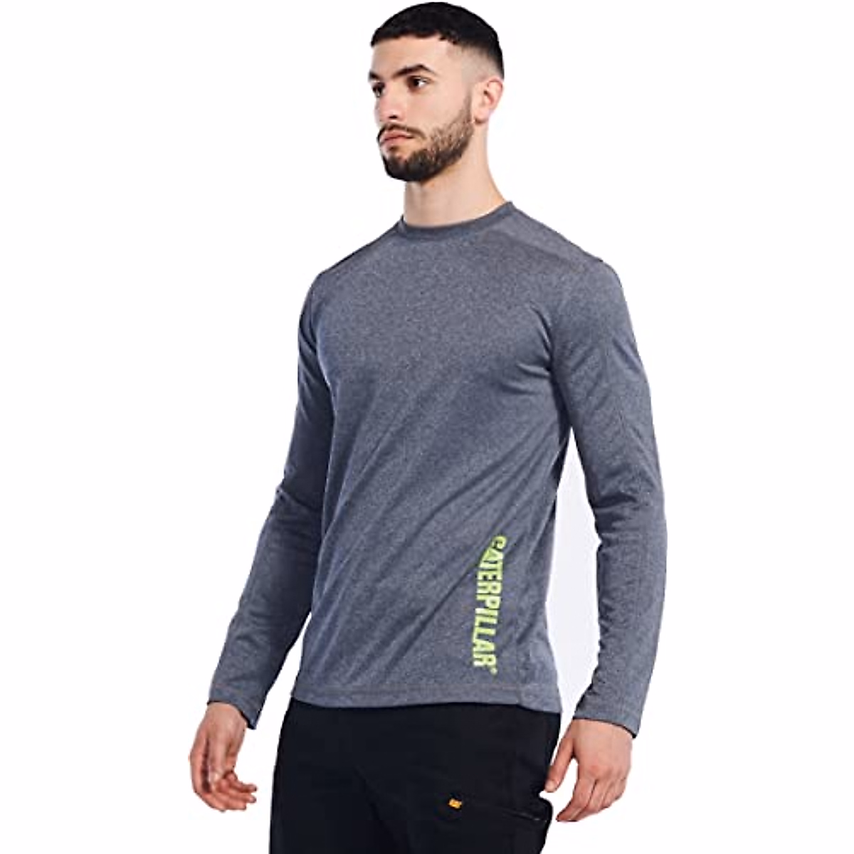 Caterpillar Men's Coolmax Long Sleeve T-Shirt, Eclipse Heather