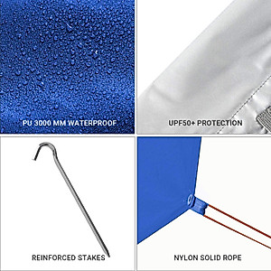 KingCamp Camping Tarp 10ft Oversize Tarp for Camping Lightweight Tearproof Hammock Rain Fly Waterproof Tarp with Silver Coating UPF50+ UV Protection for Backpacking Hiking Traveling Tent Tarps