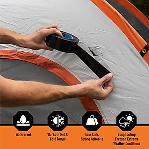 Gorilla All Weather Outdoor Waterproof Duct Tape, UV and Temperature Resistant, 1.88" x 25 yd, Black, (Pack of 1)