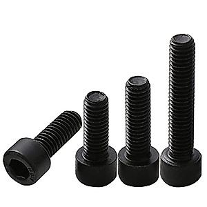 M4-0.7 x 12mm Hex Socket Head Cap Screws, 12.9 Grade Alloy Steel, Allen Socket Drive, Black Oxide Finish, Machine Thread，Full Thread （30 Pcs）