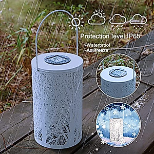 Solar Outdoor Lanterns Lights Table Lamp LED Garden Hanging Lanterns Decorations Waterproof Metal with Handle Solar Powered Edison Light Bulb for Yard Pathway Landscape Tabletop Tree Hanging (1)