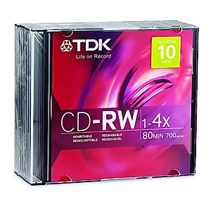 TDK 700MB 4X CD-RW (10-Pack)