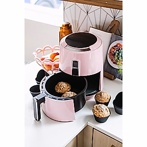 The Silicone Kitchen Reusable Silicone Baking Cups, Non-Toxic, BPA Free, Dishwasher Safe, Regular, Matte Black, 12 Pack