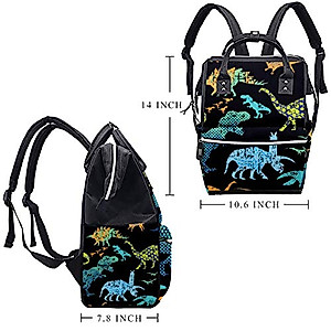 Dino Dinosaur Boys Pattern Diaper Tote Bags Mummy Backpack Large Capacity Nappy Bag Nursing Traveling Bag for Baby Care