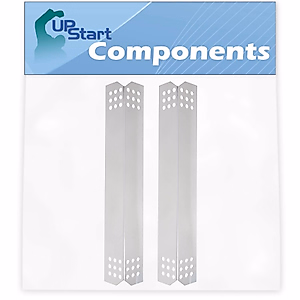 2-Pack BBQ Grill Heat Shield Plate Tent Replacement Parts for Kitchenaid 730-0336D - Compatible Barbeque Stainless Steel Flame Tamer, Flavorizer Bar, Vaporizer Bar, Burner Cover 16 1/8"