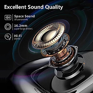 SUYUZREY Open Ear Earbuds,【Rotatable earhook 】 Wireless Bluetooth Open Ear Headphones,Bluetooth 5.3 Earphones with 16.2 Dynamic bass Sound,Open Sports Earbuds, 40h Playback time