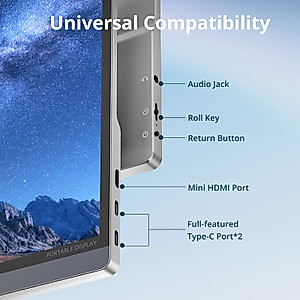 Dragon Touch 4K Portable - 15.6 Inch IPS HDR Gaming Monitor 100% sRGB FreeSync with Speakers VESA Compatible for Xbox PS4 Nintendo Switch Laptop PC Phone Mac Surface (Not Touchscreen)