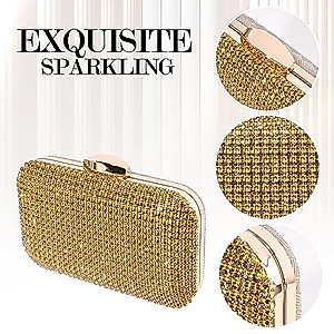 Olixi Silver Crystal Clutch Purse for Women Evening Bag Glitter Luxury Handbag for Wedding Dinner Party Prom Cocktail