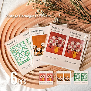 Box Seal Stickers-300 PCS,Rectangle Gift Package Labels, Thank You for Your Order Stickers,Decorative Baking Gift Bags Packaging Decals for Small Business,Envelopes Seal Gift Packaging Box Retail Bag