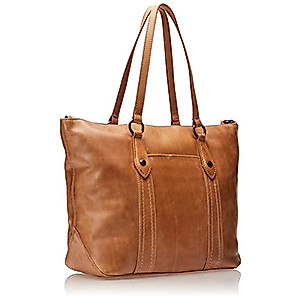 Frye womens Melissa Zip Shopper Tote Bag, Beige, One Size US