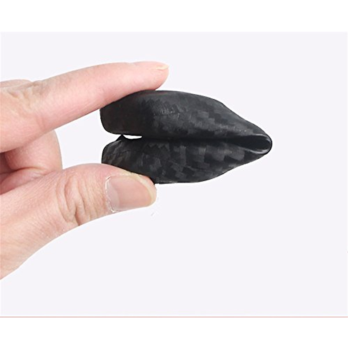 M.JVisun Soft Silicone Rubber Carbon Fiber Texture Cover Protector for VW Flip Key Fob, Car Remote Key Fob Case for for Volkswagen e-Golf Golf R MK7 Lamando Polo MK6 for Tiguan for Touran L - Black