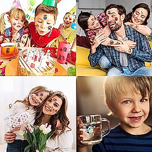 8 Sheets blueys Party Supplies Temporary Tattoos, (136pcs) Birthday Party Supplies Favors Super Cute Fake Tattoos Stickers Party Decorations Boys Girls School Rewards Gifts