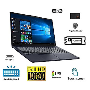 Newest Lenovo Ideapad5 Premium Laptop: 15.6" FHD Anti-Glare IPS Touchscreen, latest 4-Core Intel i7-1165G7(upto 4.7Ghz), 12GB RAM, 512GB SSD, Iris Xe, WiFi-6, Backlit-KYB, FP-Reader, USB-C, Win10H, TF
