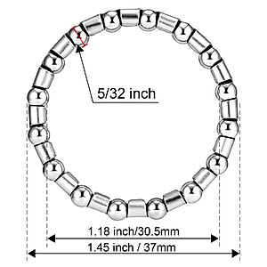 Jaceyon Bike-Ball-Bearing-Retainer, Bicycle-Headset-Ball-Bearings, 5/32" x 16-Balls-Braring for Bike-Fork - 4 Pcs Replacement Mountain Bike Parts Repair Accessories for MTB Bicycle Fork