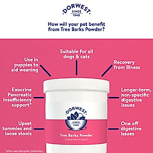 Dorwest Herbs Tree Barks Powder for Dogs and Cats 200 g