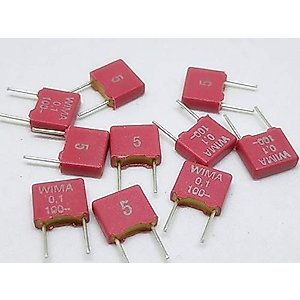 10PCS 0.1uf 100nf 104 100V WIMA MKS2 Audio Grade Metalized Polyester Capacitor