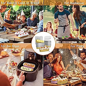 Ruckae 100 Pack Mini Loaf Pan Mini Loaf Baking Pans with Lids and Spoons,Disposable Aluminum Foil Pans, Rectangle Tin Foil Pans with Lids for Home, Pary, Picnics (Pink)