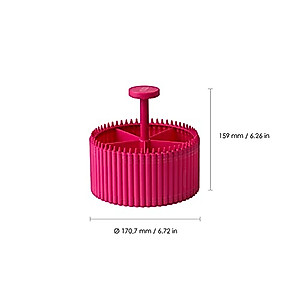 Crayola Round Storage Organizer - Creative Kids Desk Organizer with 5 Sections for Storing Pens, Pencils, Crayons and Other School/Office Supplies, Razzmatazz, Kids 3+ Years