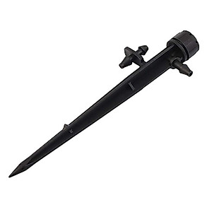 360 Degree Water Flow Irrigation Drippers, 10pcs 8 Holes Adjustable Micro Flow Drip Stakes Emitter; Dripping Barbed Connector for Vegetable Garden/Flower Bed/Herbs Garden Black