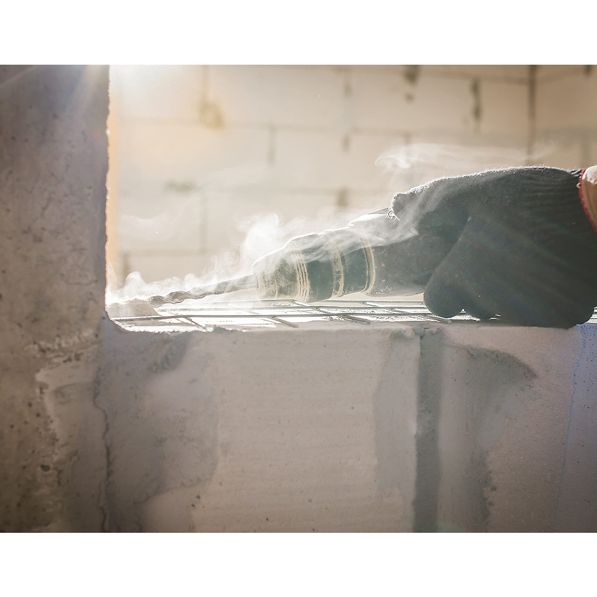 Sabre Tools 8-Piece SDS Plus Drill Bit Set, Carbide Tipped, Rotary Hammer Drill Bits for Brick, Stone, Concrete