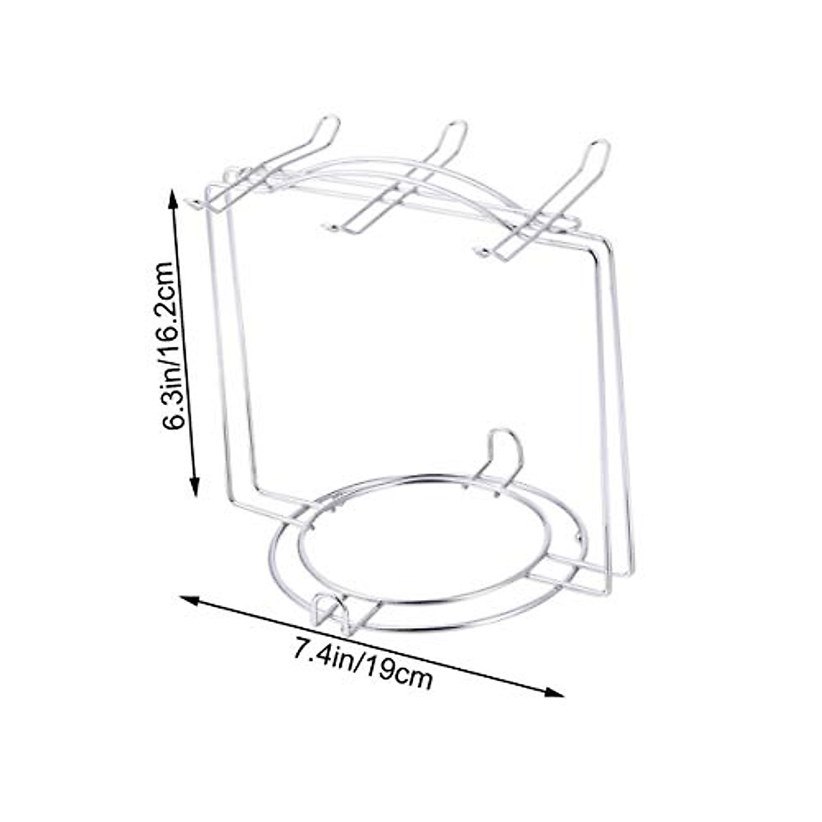 Cabilock Mug Stand Mug Plates Holder Coffee Cup Rack Stand Stainless Steel Coffee Cup Holders for 4 Cups 6 Plates ( Silver ) Mug Tree