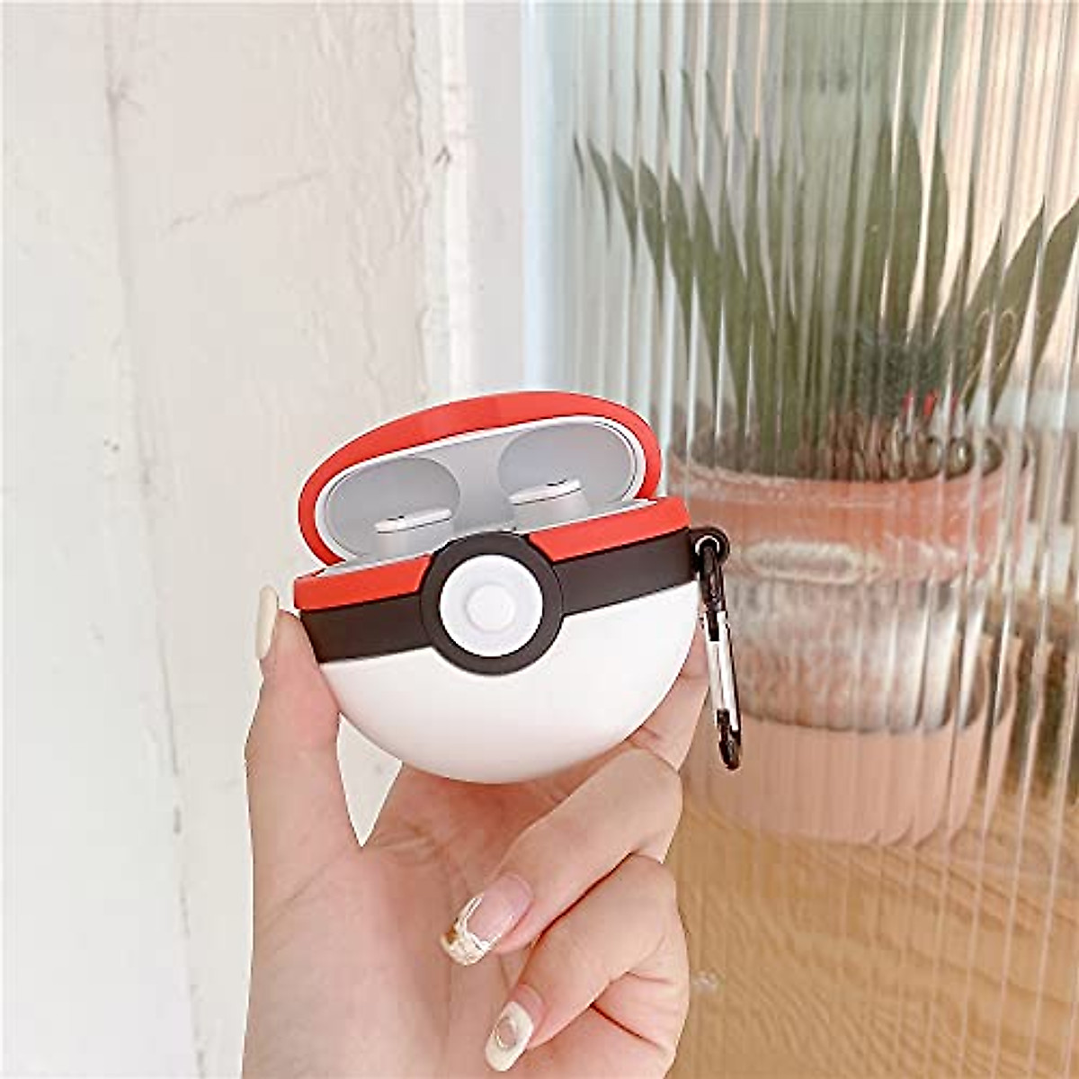 Beats Studio Buds Case Cover 2021,3D Cute Cartoon Cool Premium Silicone Case,for Boys and Girls Beats Studio Buds Shockproof Protective and Skin for Beats Studio Buds Charging Case (Pokeball)