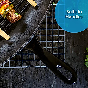 BK Bourgogne Enameled Cast Iron Induction Nonstick Grill Pan, PFAS Free, Dishwasher Safe, Jet Black